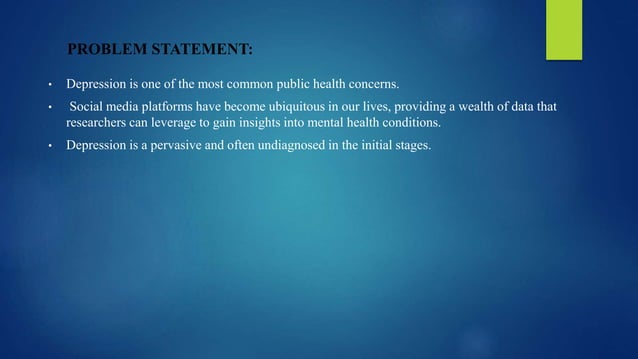 Social Media Sentiment Analysis fro Depression detection Using Machine ...