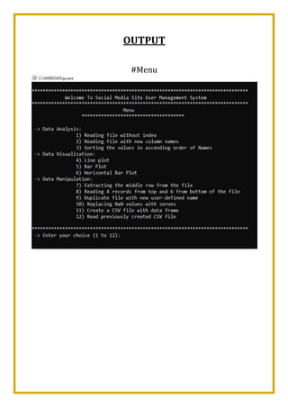 Social Media Site User Management System Class 12th Informatics ...