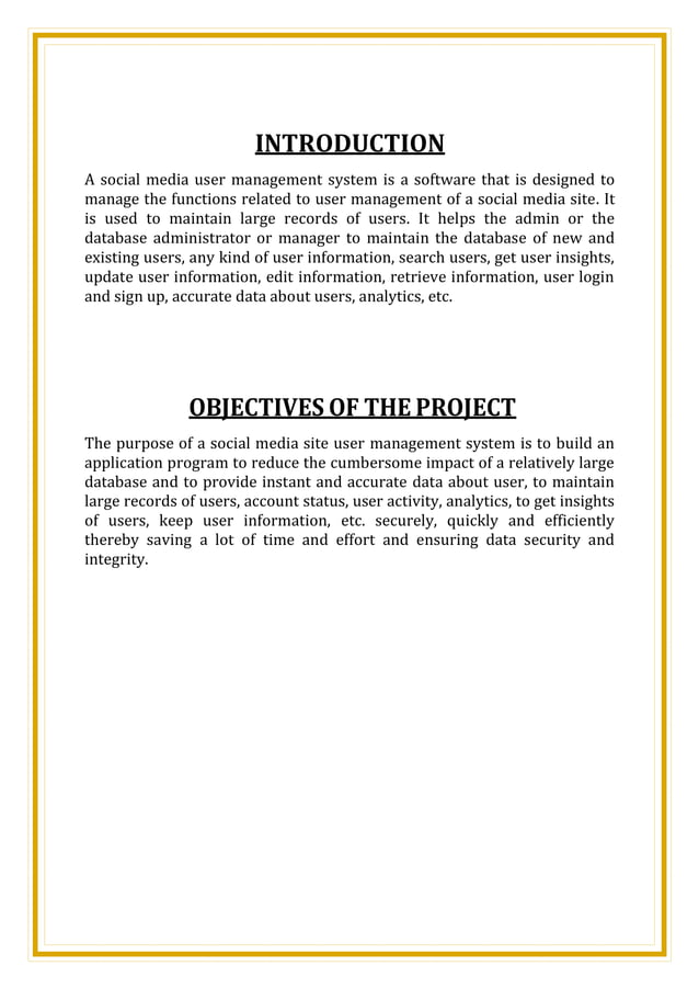 Social Media Site User Management System Class 12th Informatics Practices Python Project Report ...