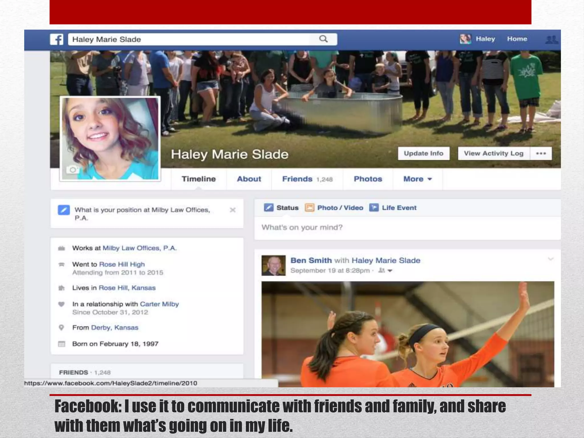 Social Media Haley Slade | PPT