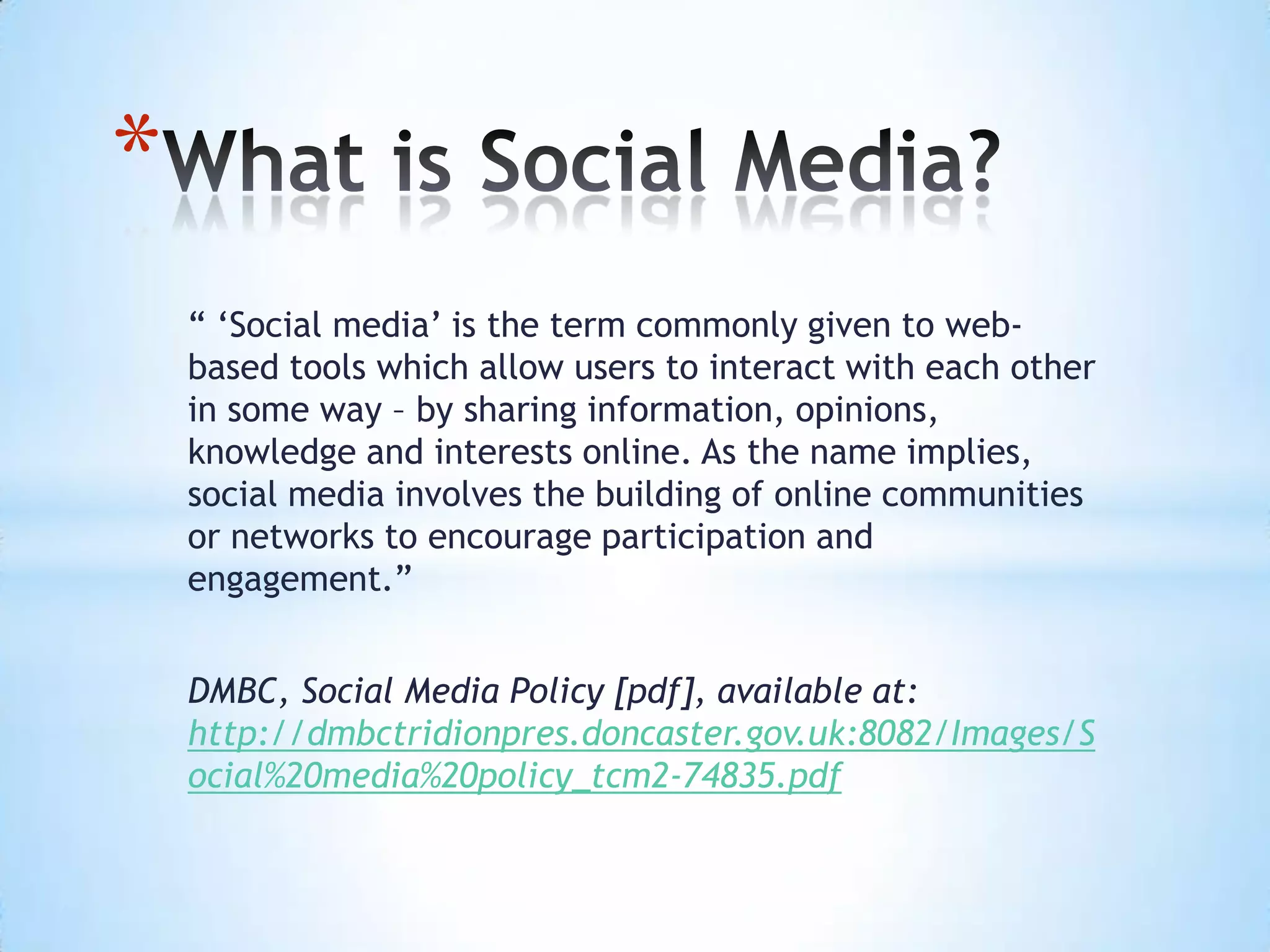 Social media slide presentation | PPT