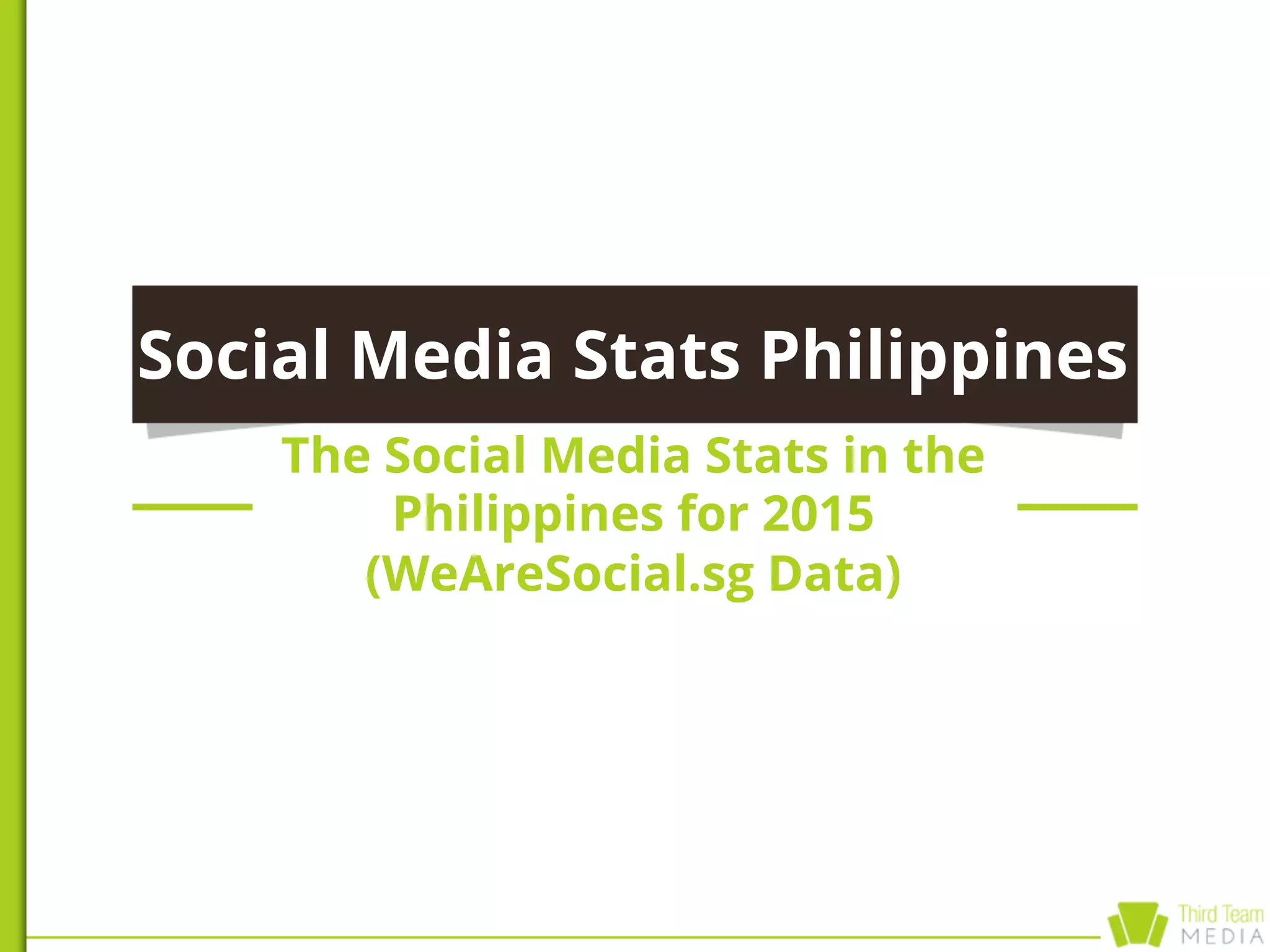 Social Media Stats in the Philippines 2015 | PDF