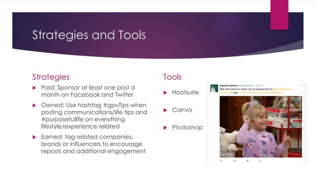 Gabriela Valentin Social media strategy | PPT