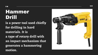 Electrical and Hydraulic Tools | PDF | Woodworking | Arts and Crafts