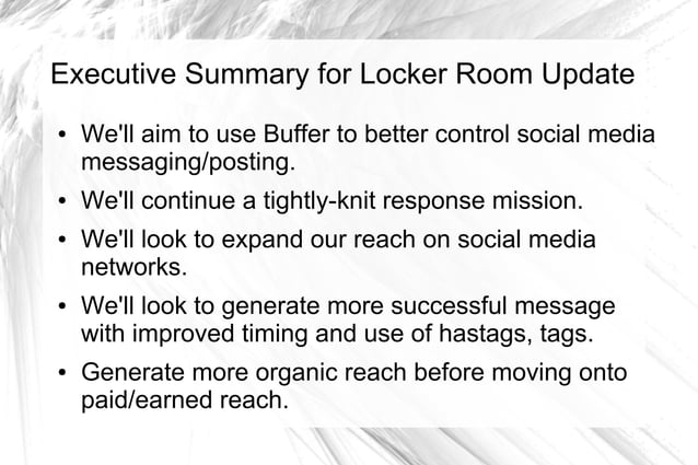 Social media strategy for Locker Room Update | PDF | Media Industry ...