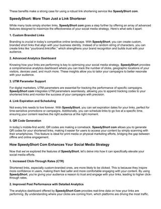 Social Media Strategy with SpeedyShort Com_ The Ultimate Link ...