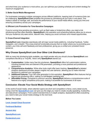 Social Media Strategy with SpeedyShort Com_ The Ultimate Link ...