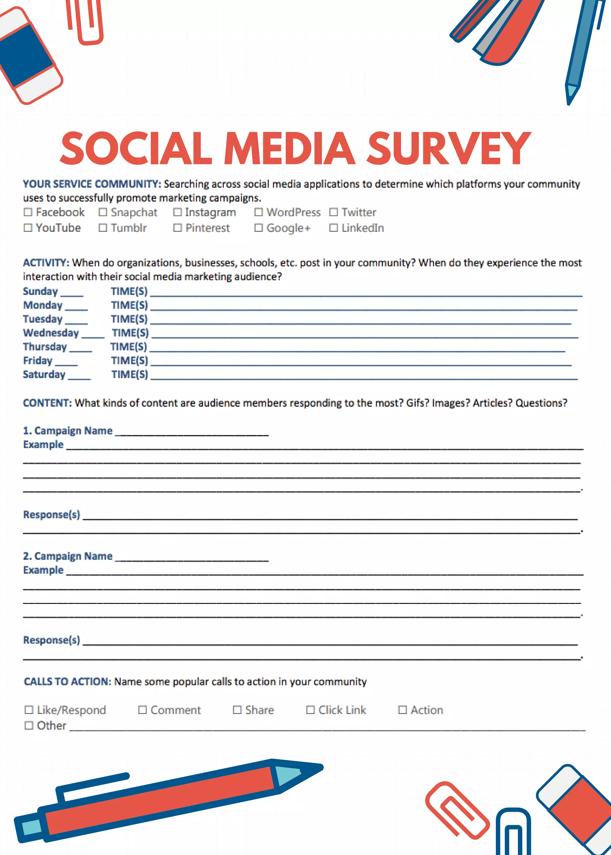 Social Media Survey | PDF