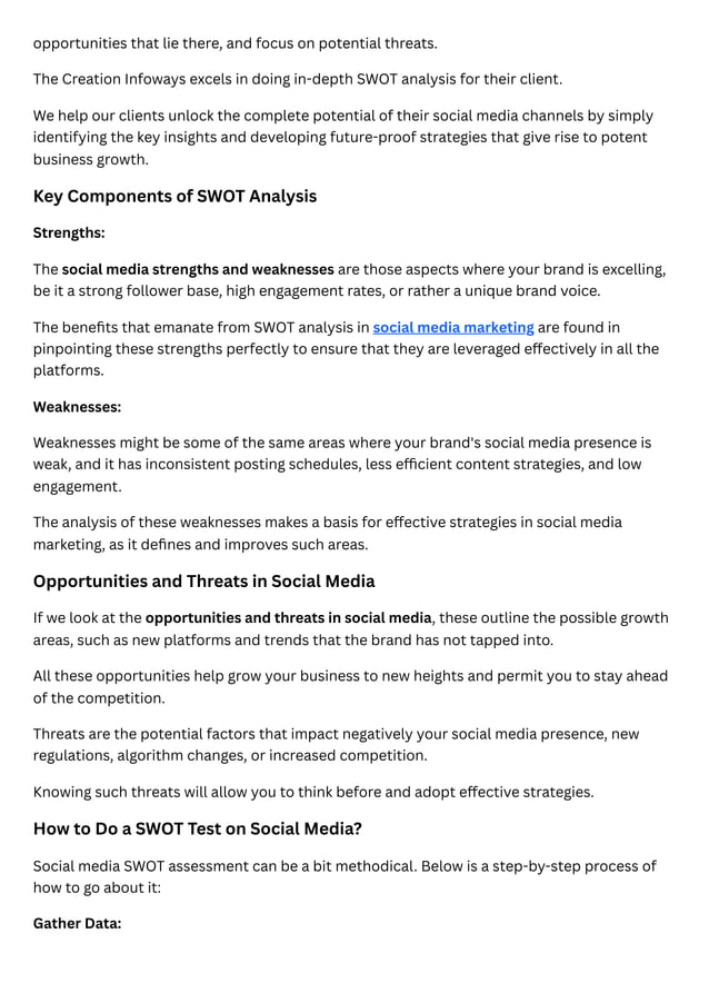 Social Media SWOT Analysis What it is and how it Works.pdf | Social ...