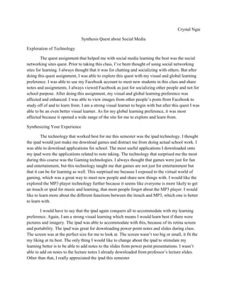 Social media synthesis | PDF