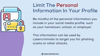 10 Tips To Secure Your Social Media Accounts | PDF