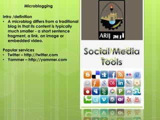 Social media tools | PPTX