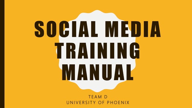 Social Media Training Guide | PPT