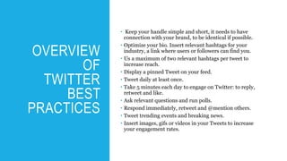 Social Media Workshop: Twitter Overview | PPT