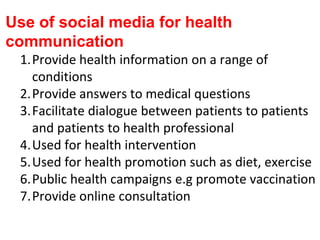 social media use in Health promotion.pptx