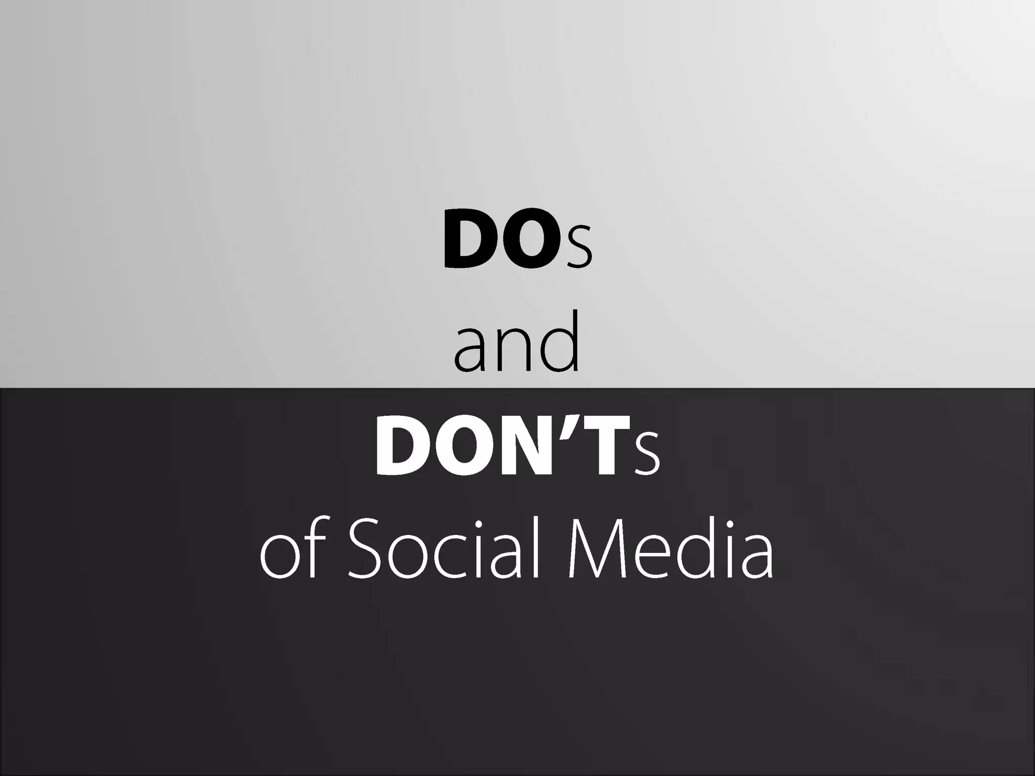 Do's and dont's of Social Media | PPTX