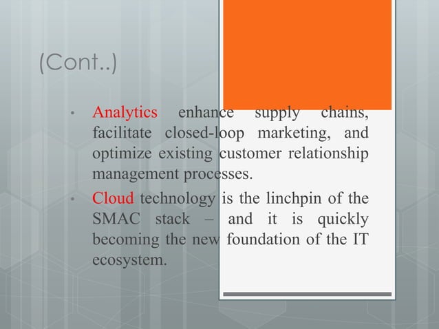 Social, mobile, analytics & cloud (smac) | PPTX