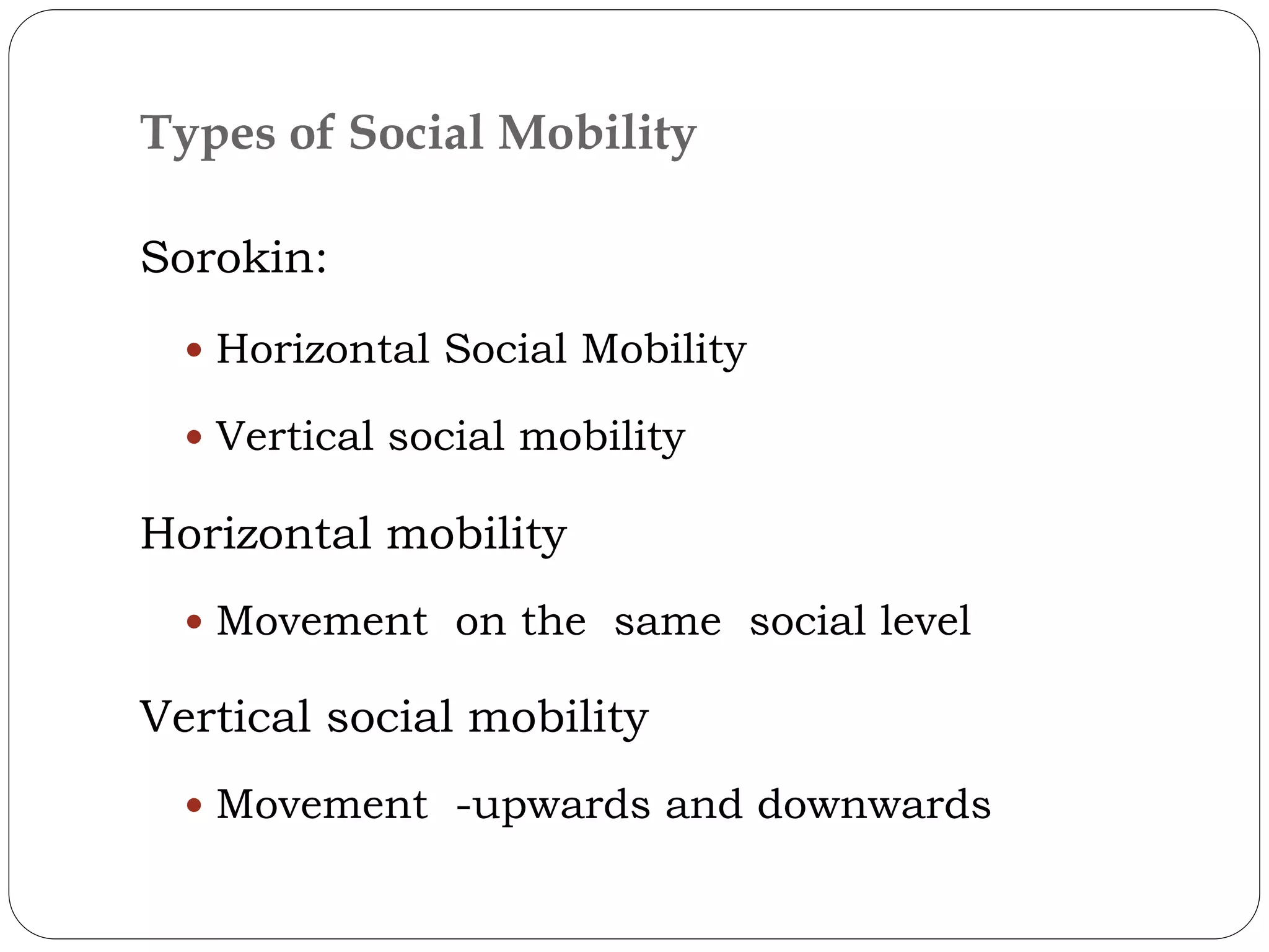 Social mobility (Sociology) | PPTX
