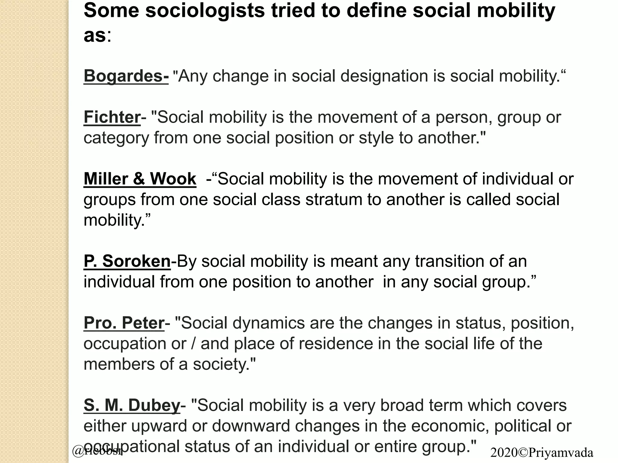 Social Mobility: Concepts and Types | PPTX