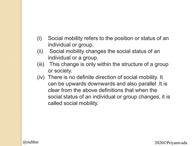 Social Mobility: Concepts and Types | PPTX