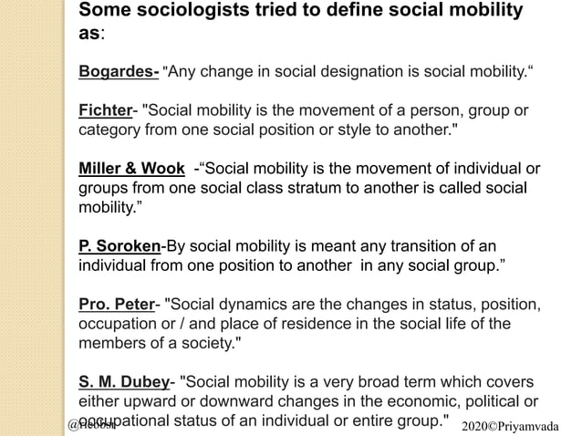 Social Mobility: Concepts and Types | PPTX