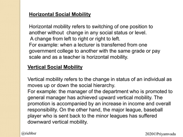 Social Mobility: Concepts and Types | PPTX