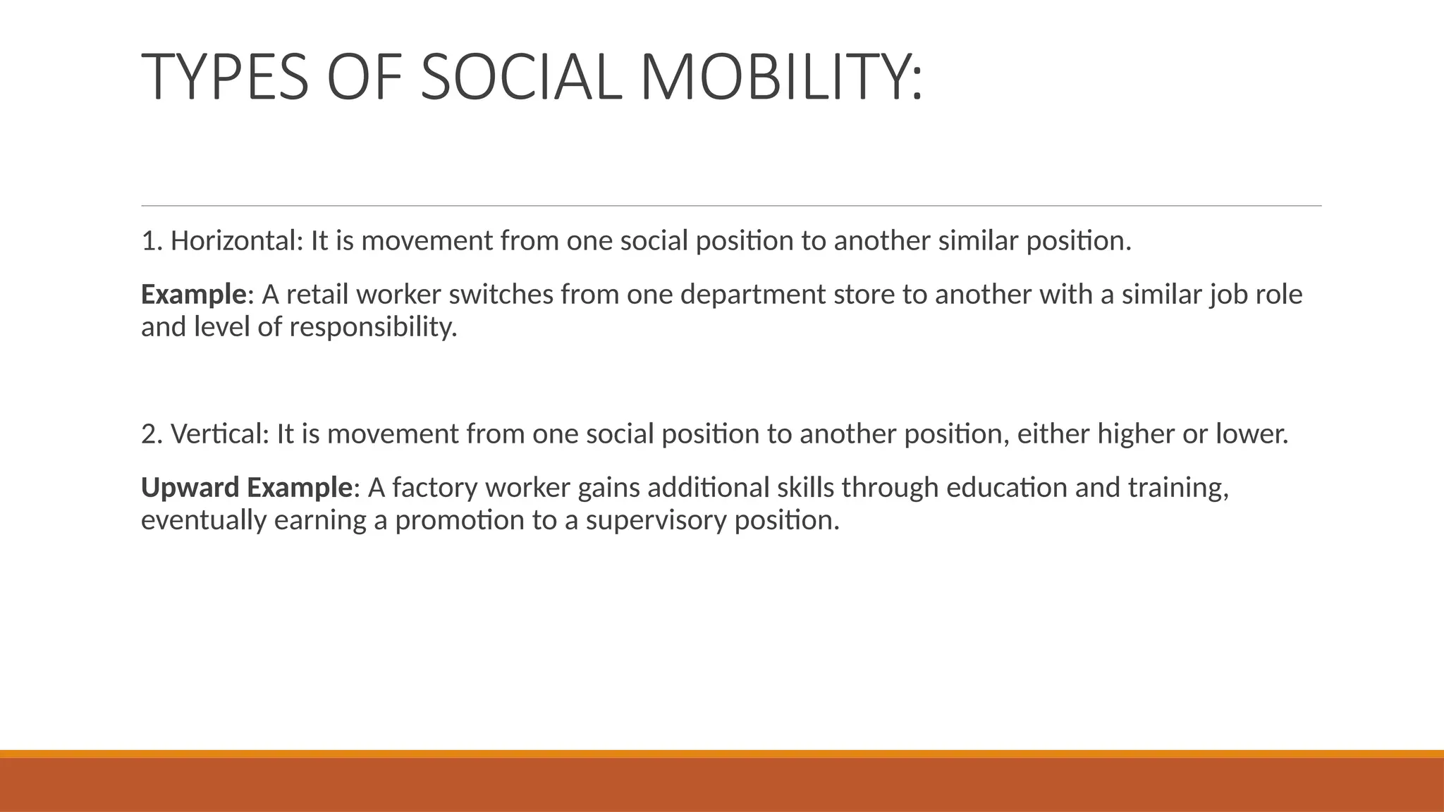 social mobility in sociology subject.... | PPT