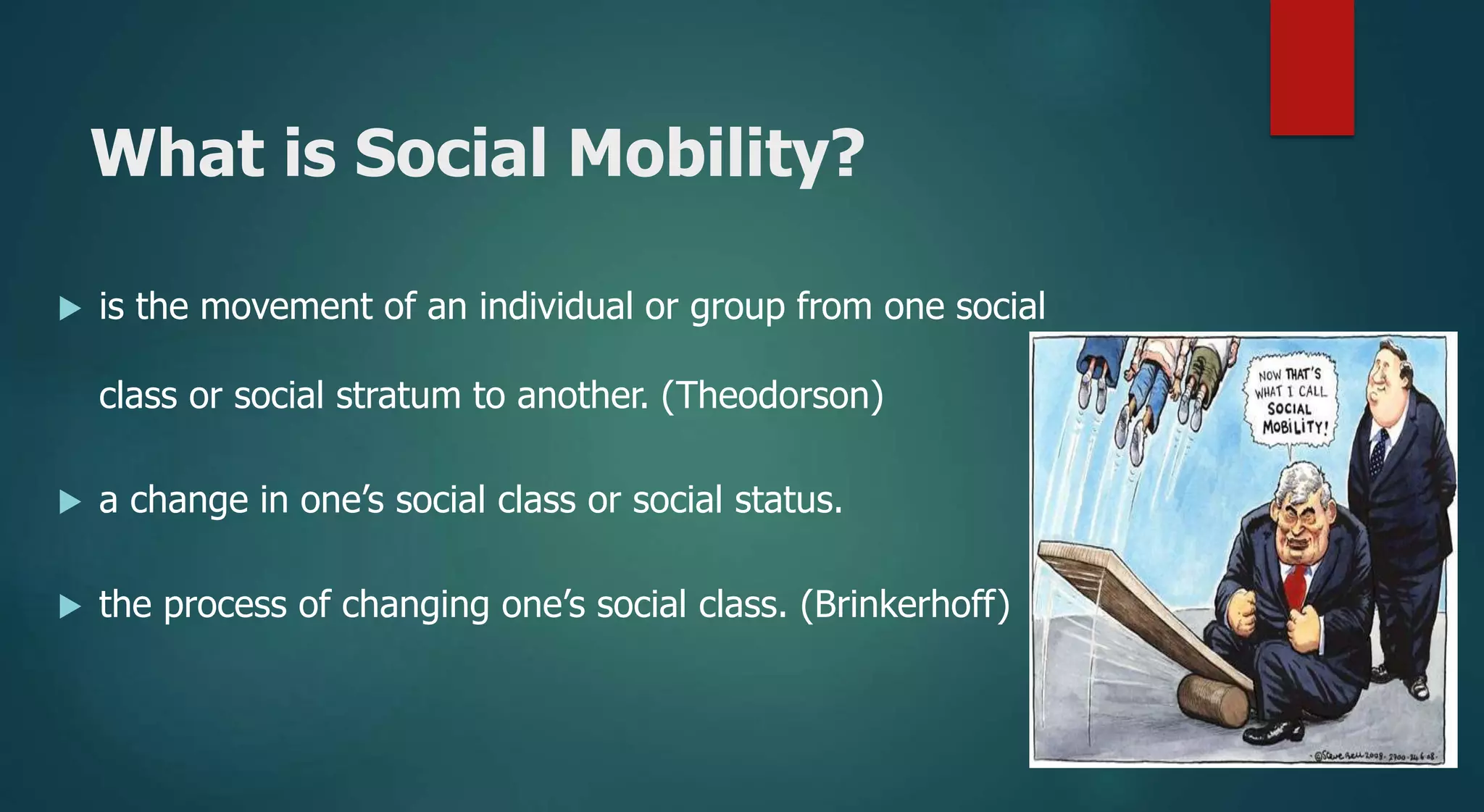 Social Mobility - Society and Culture | PPT
