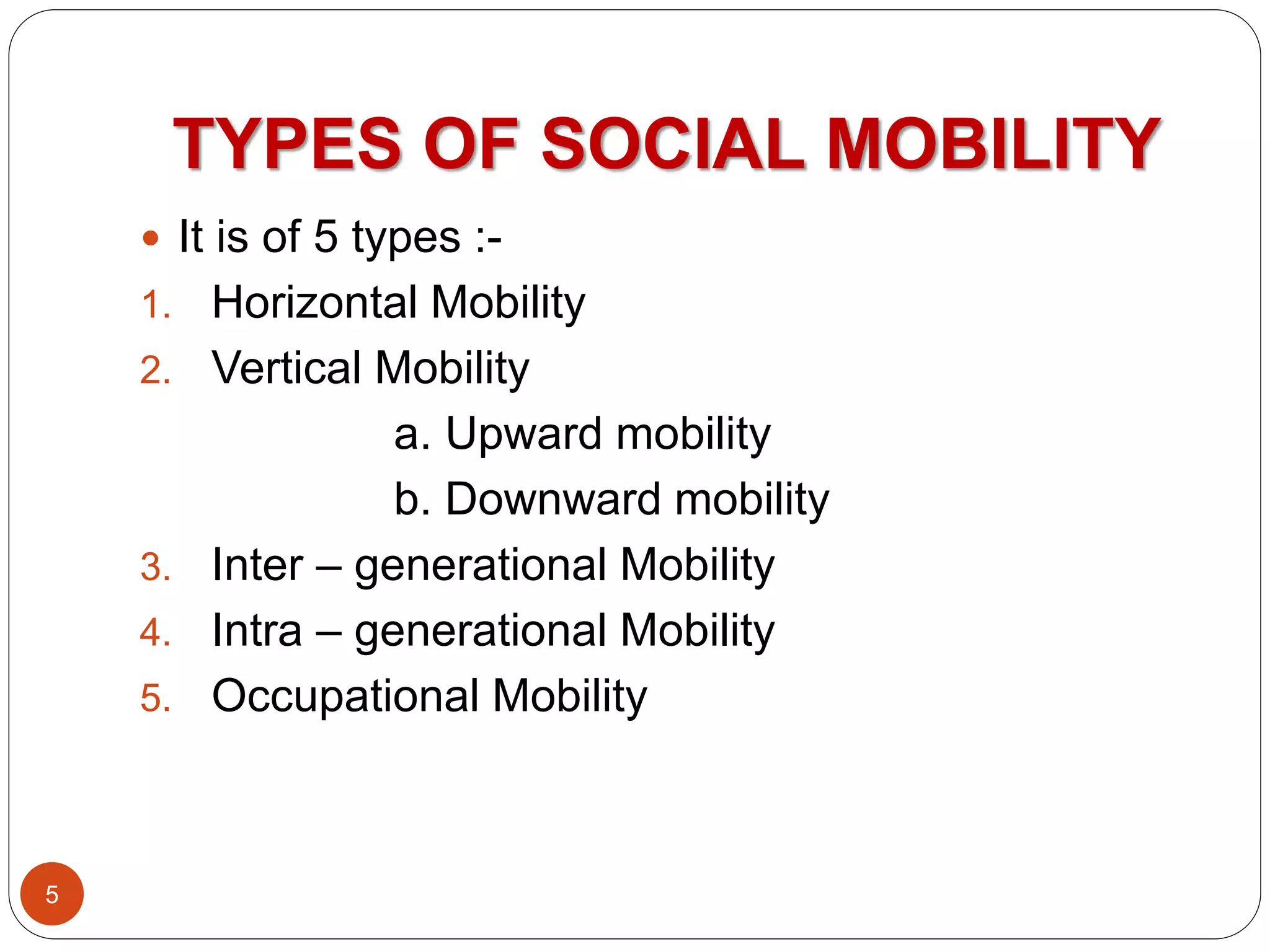 Social mobility and it's type | PPTX
