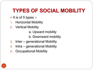Social mobility and it's type | PPTX