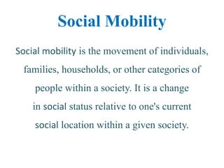 Social mobility ppts | PDF