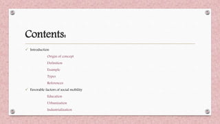 Favourable Factors of Social mobility | PPTX