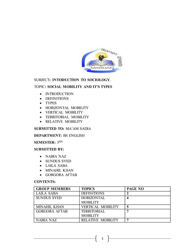 Social mobility ,types | DOCX