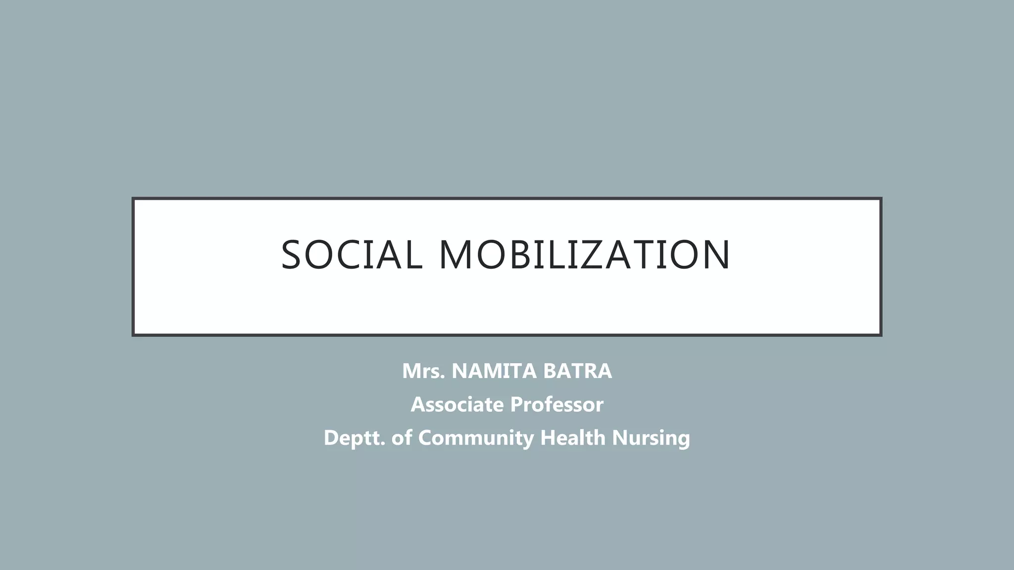 Social mobilization | PPTX