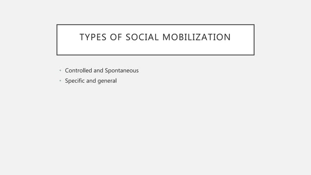 Social mobilization | PPTX | Non-Profit Organizations | Industries