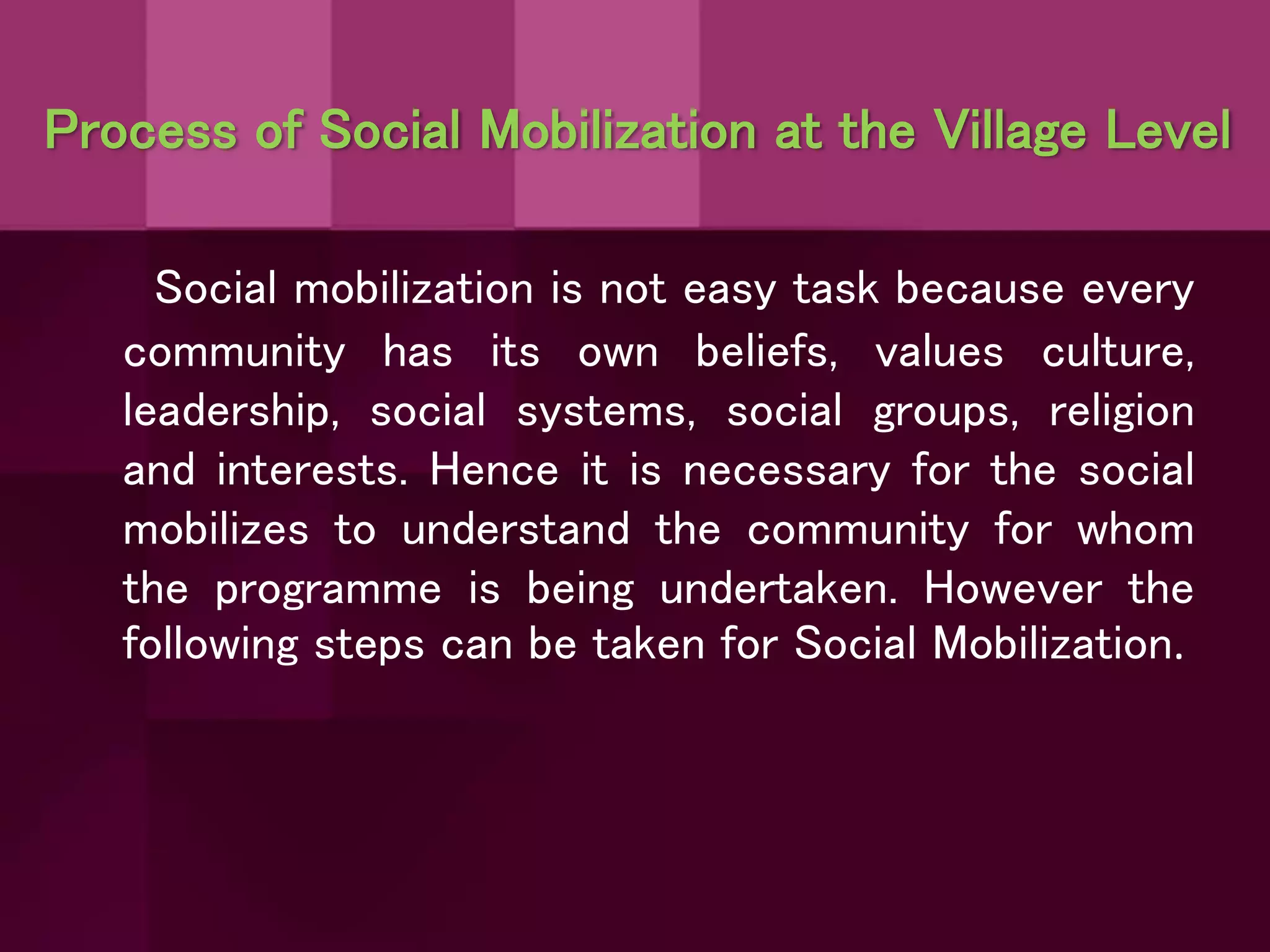 Social mobilization skills | PPTX