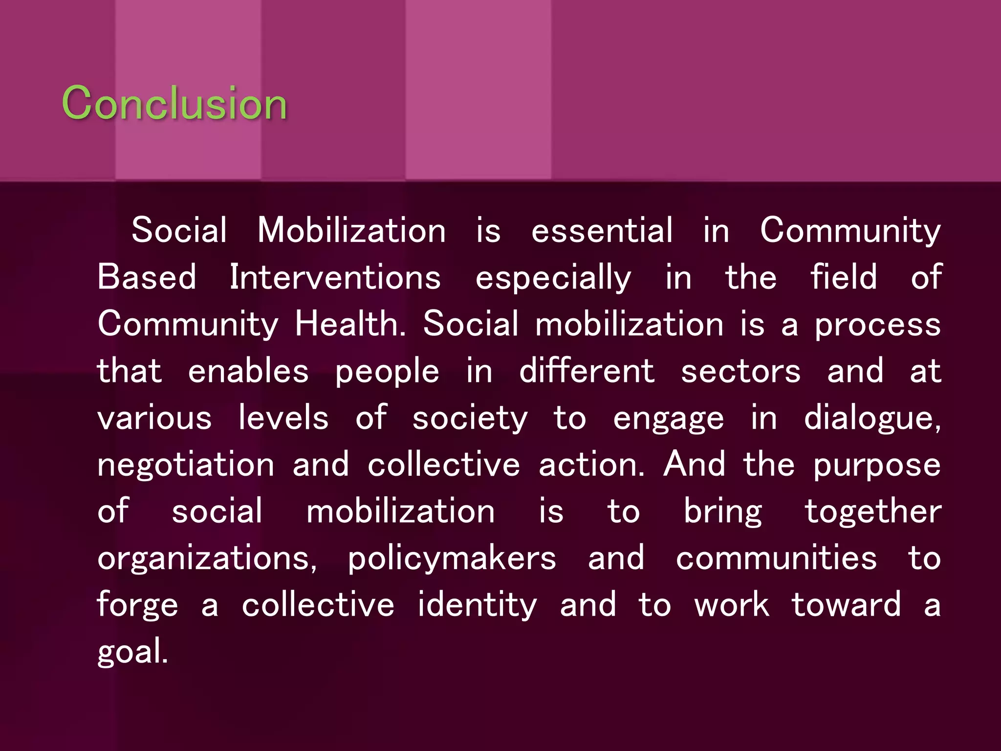 Social mobilization skills | PPTX