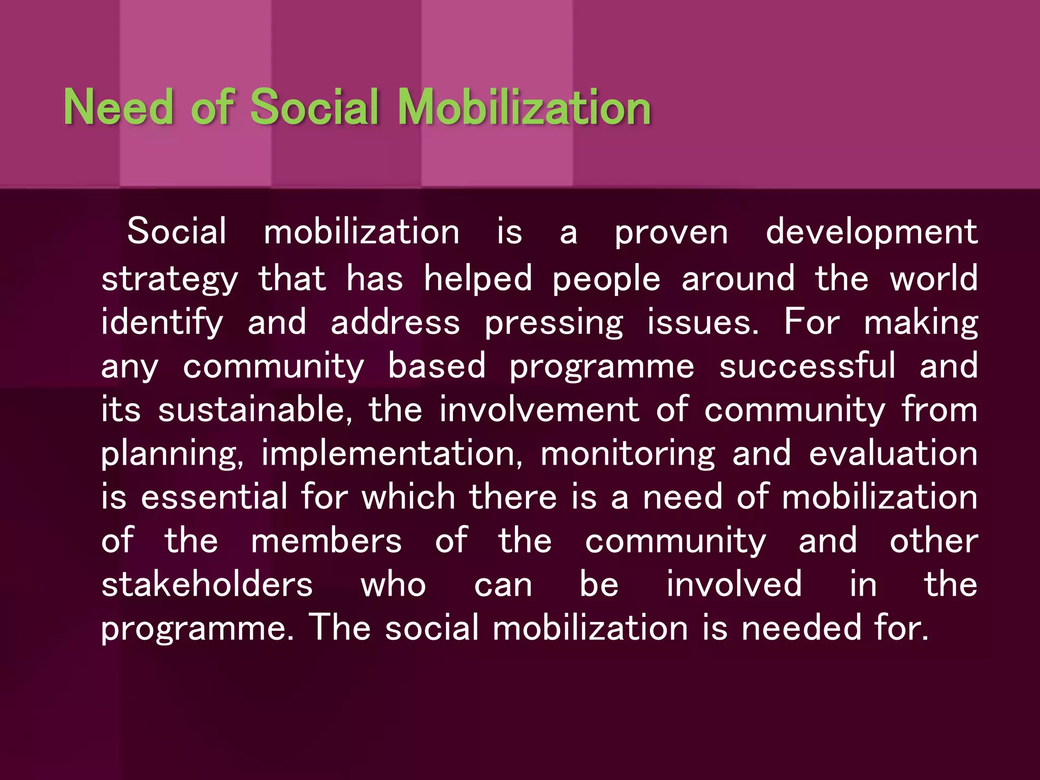 Social mobilization skills | PPTX