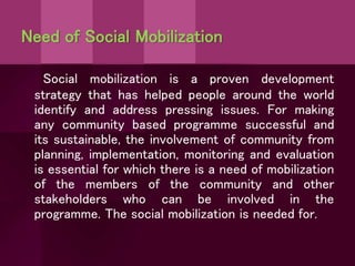 Social mobilization skills | PPTX