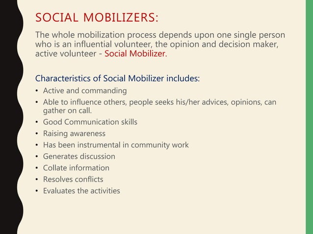 Social mobilization sklls | PPT