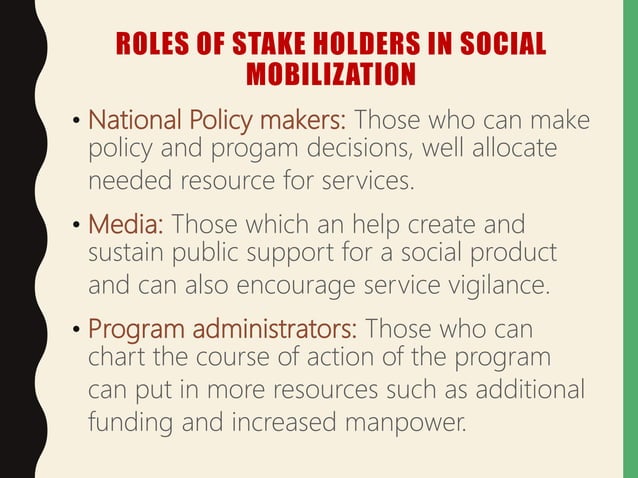Social mobilization sklls | PPT