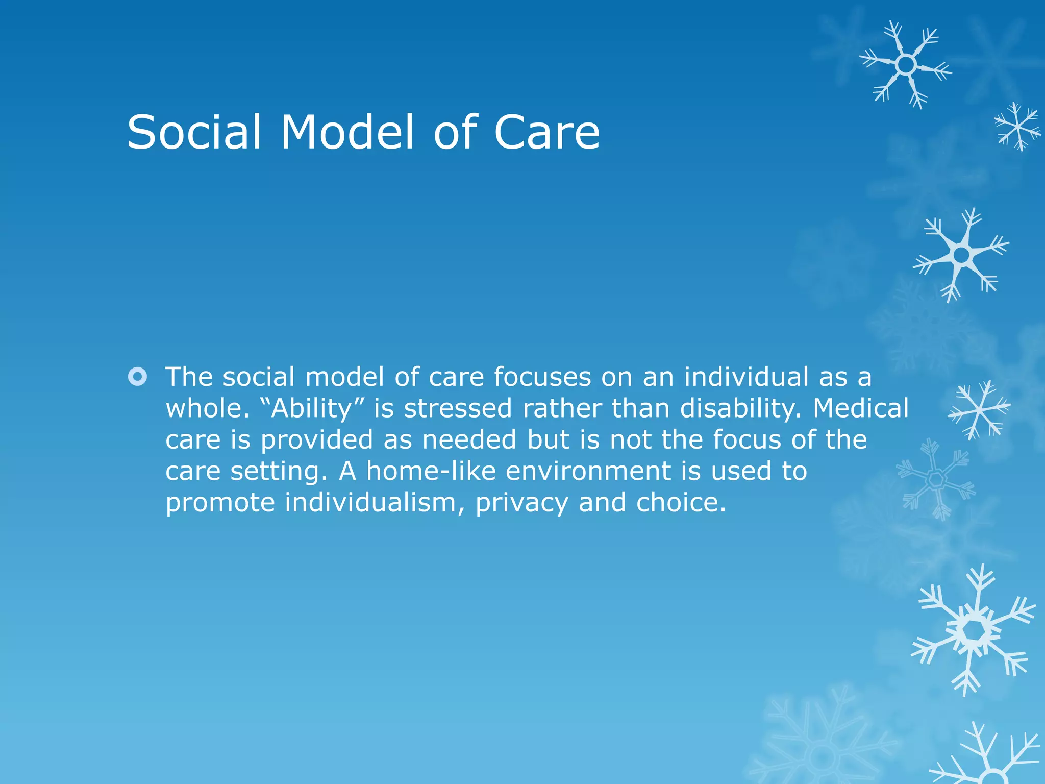 Social model of care for dementia | PPTX