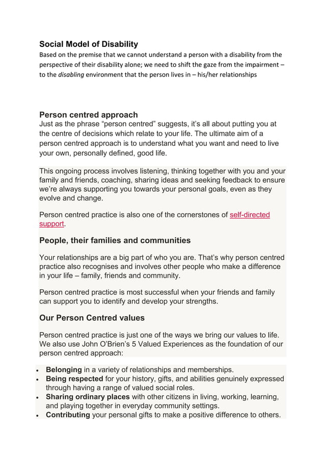 Social model of disability | DOCX | Education