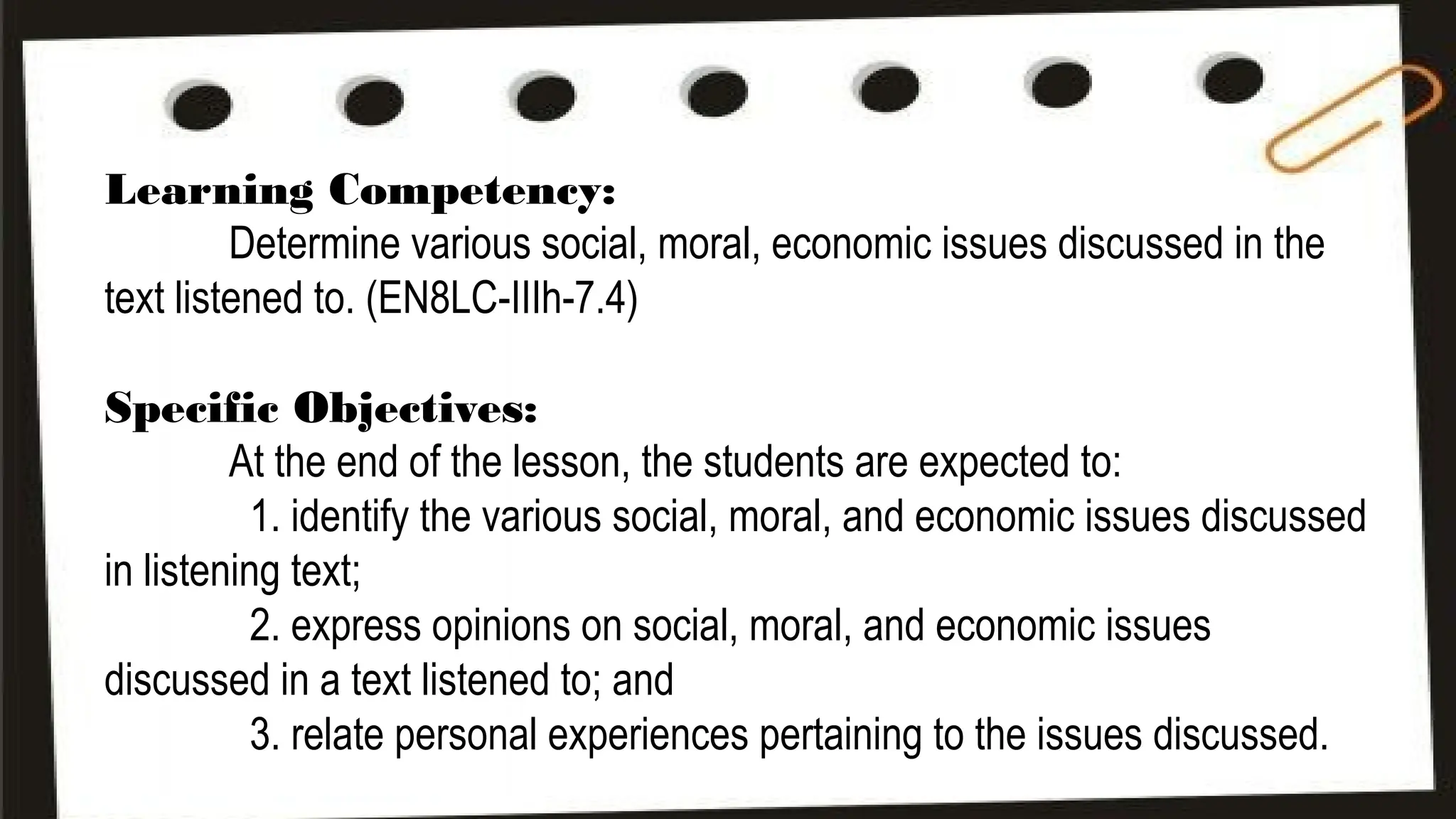 English 8: Social, Moral and Economic Issues.pptx