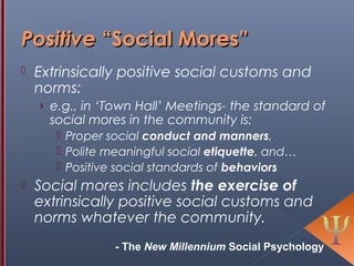 Social Mores - Defined - Sociology Class | PPT