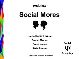 Social Mores - The Term is Defined - Sociology 101 | PPT
