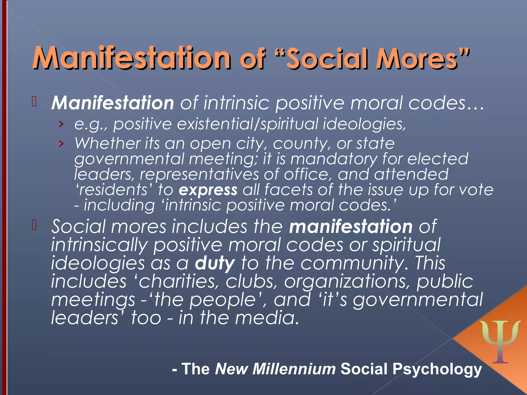 Social Mores | PPT