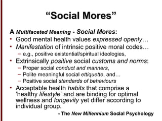 Sociology 101 - Soc101 - KEY WORD: Social Mores | PPT