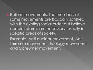 Social movements | PPTX | Civic affairs | Politics