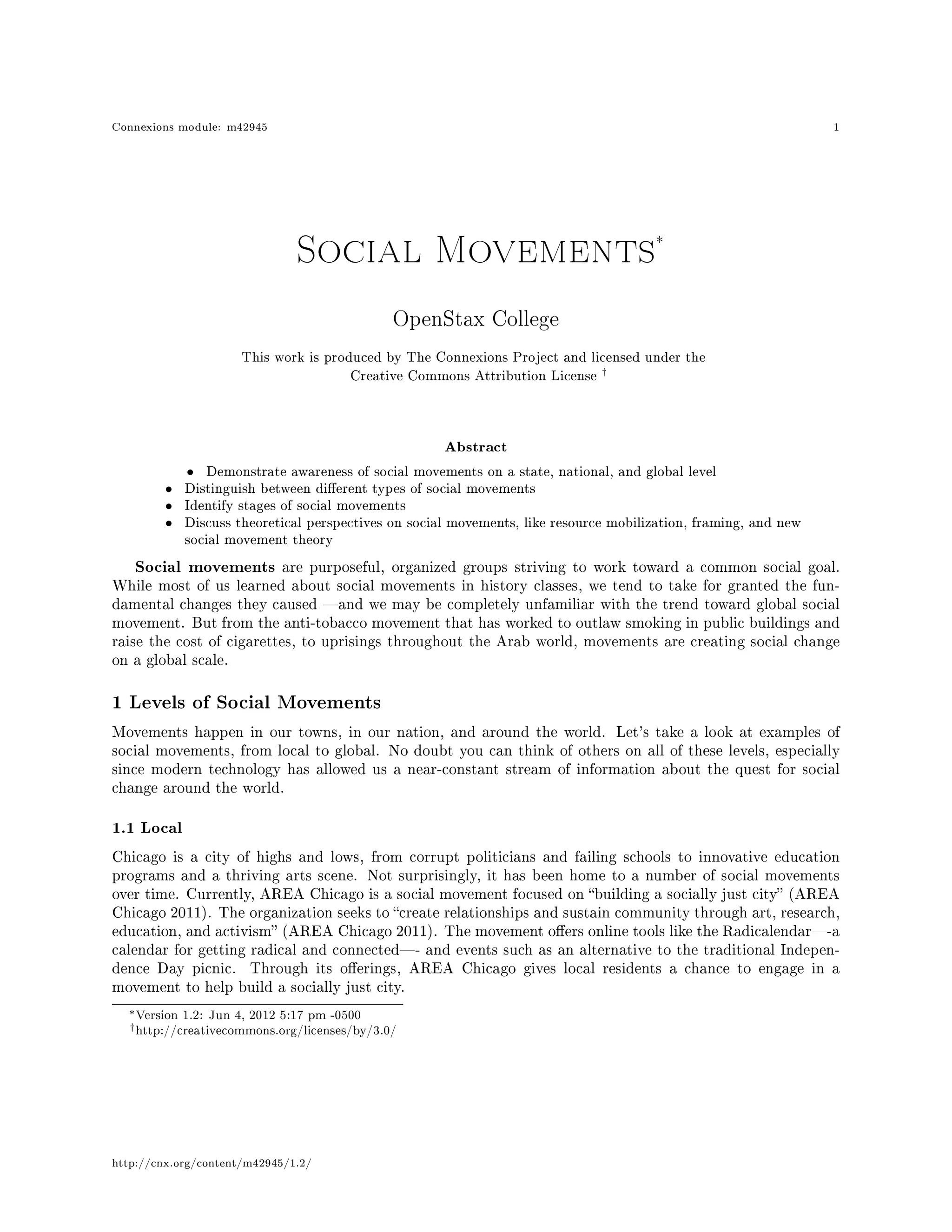 Social movements openstax | PDF